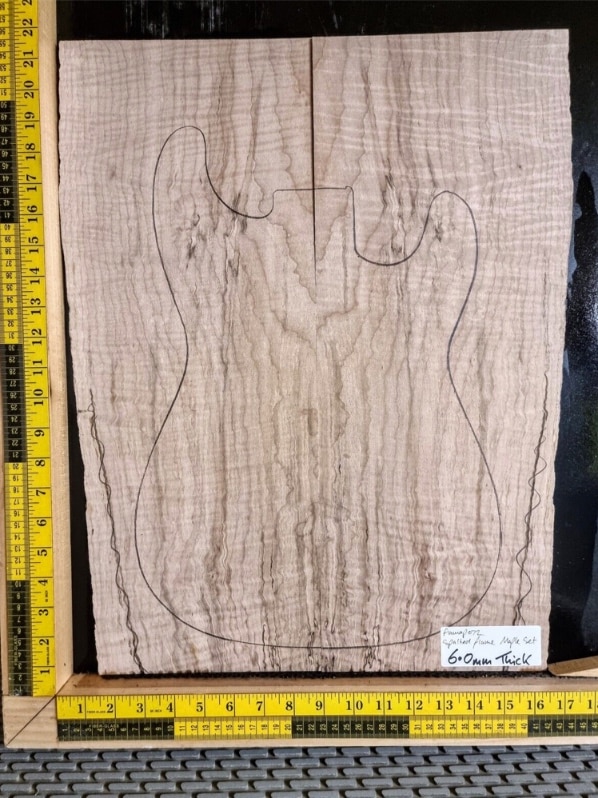 Spalted Flame Maple Book-Matched Set | Luthierwood & Artisan Supplies