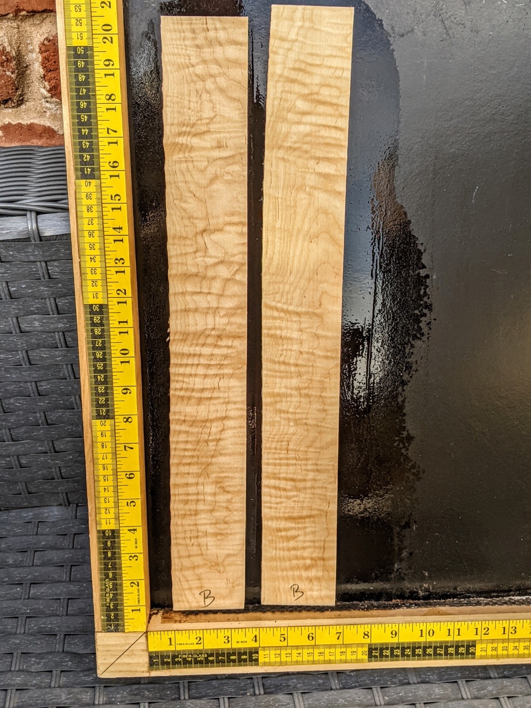 2 Piece Set! 4A Flame Maple Fingerboard Blanks - Luthierwood & Artisan ...