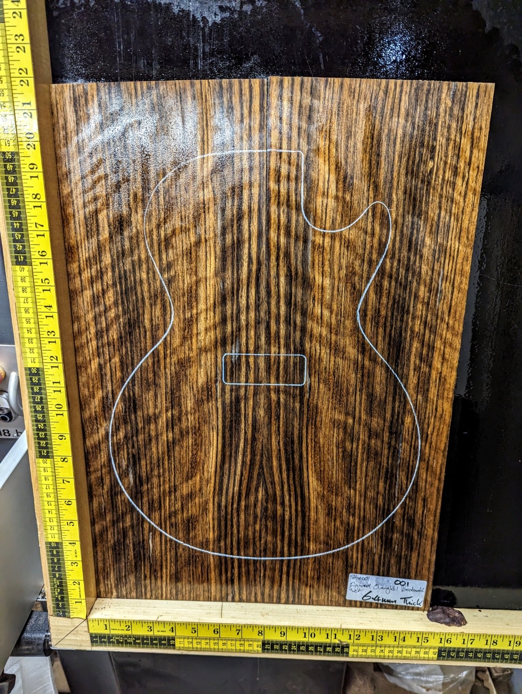 Figured Ovangkol bookmatched set - Luthierwood & Artisan Supplies