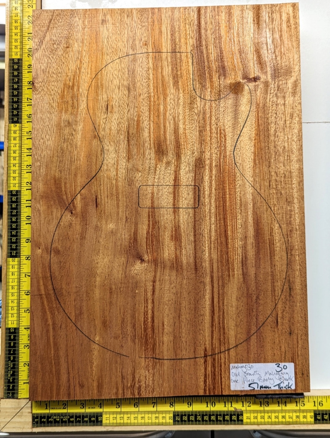 Mahogany One-Piece Body Blank, Prime Grade | Luthierwood & Artisan Supplies