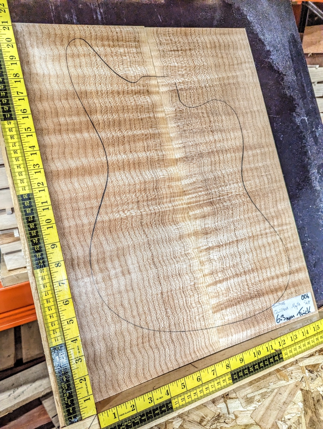 Quilted Maple Bookmatched Set - Quarter Sawn | Luthierwood & Artisan ...