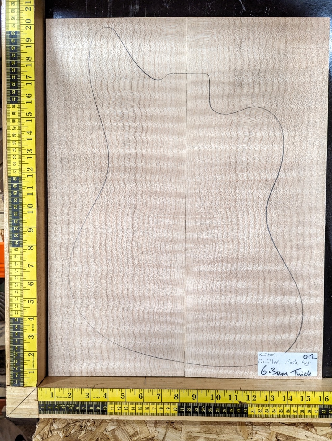 Quilted Maple Bookmatched Set - Quarter Sawn | Luthierwood & Artisan ...