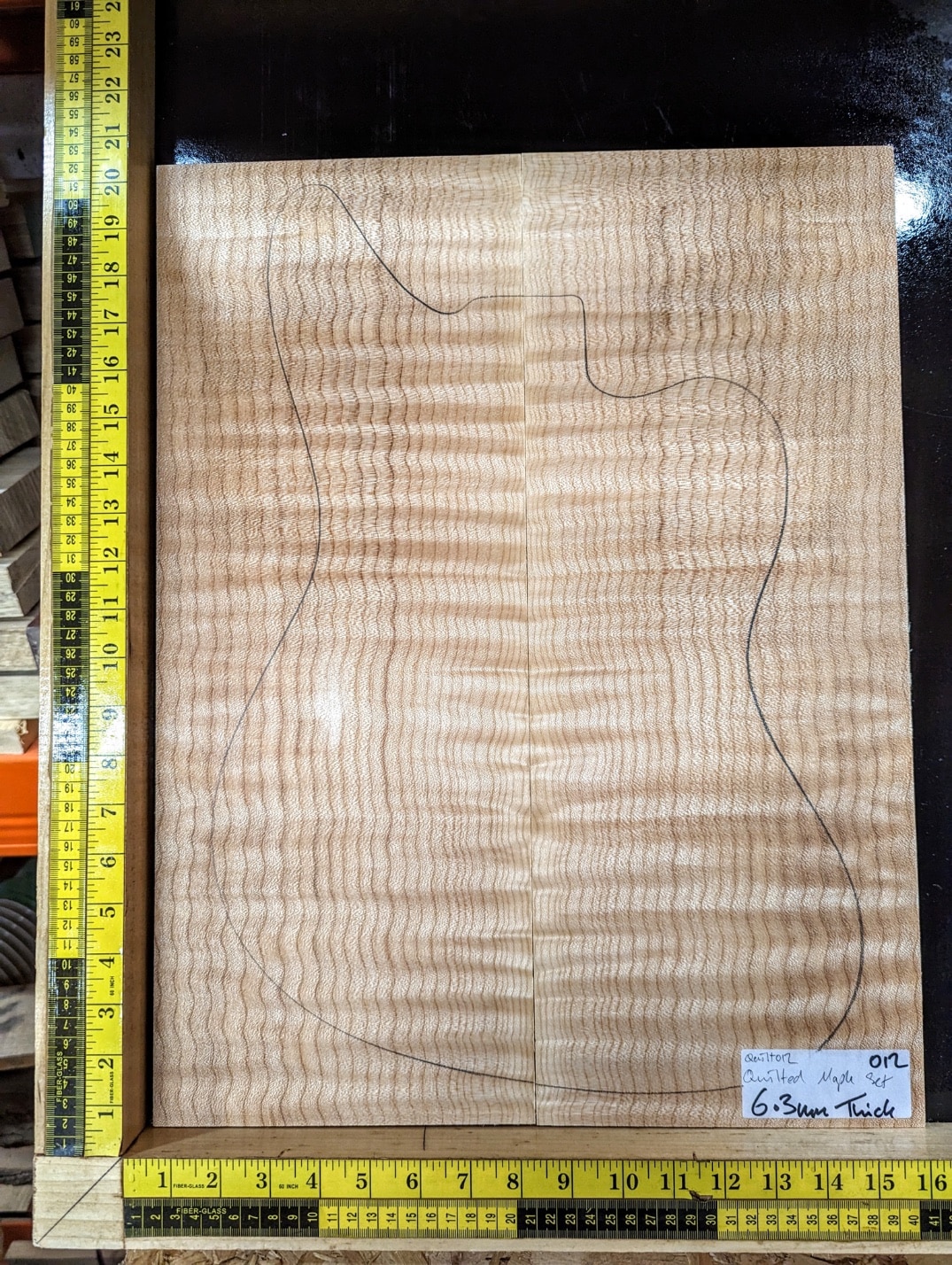 Quilted Maple Bookmatched Set - Quarter Sawn | Luthierwood & Artisan ...