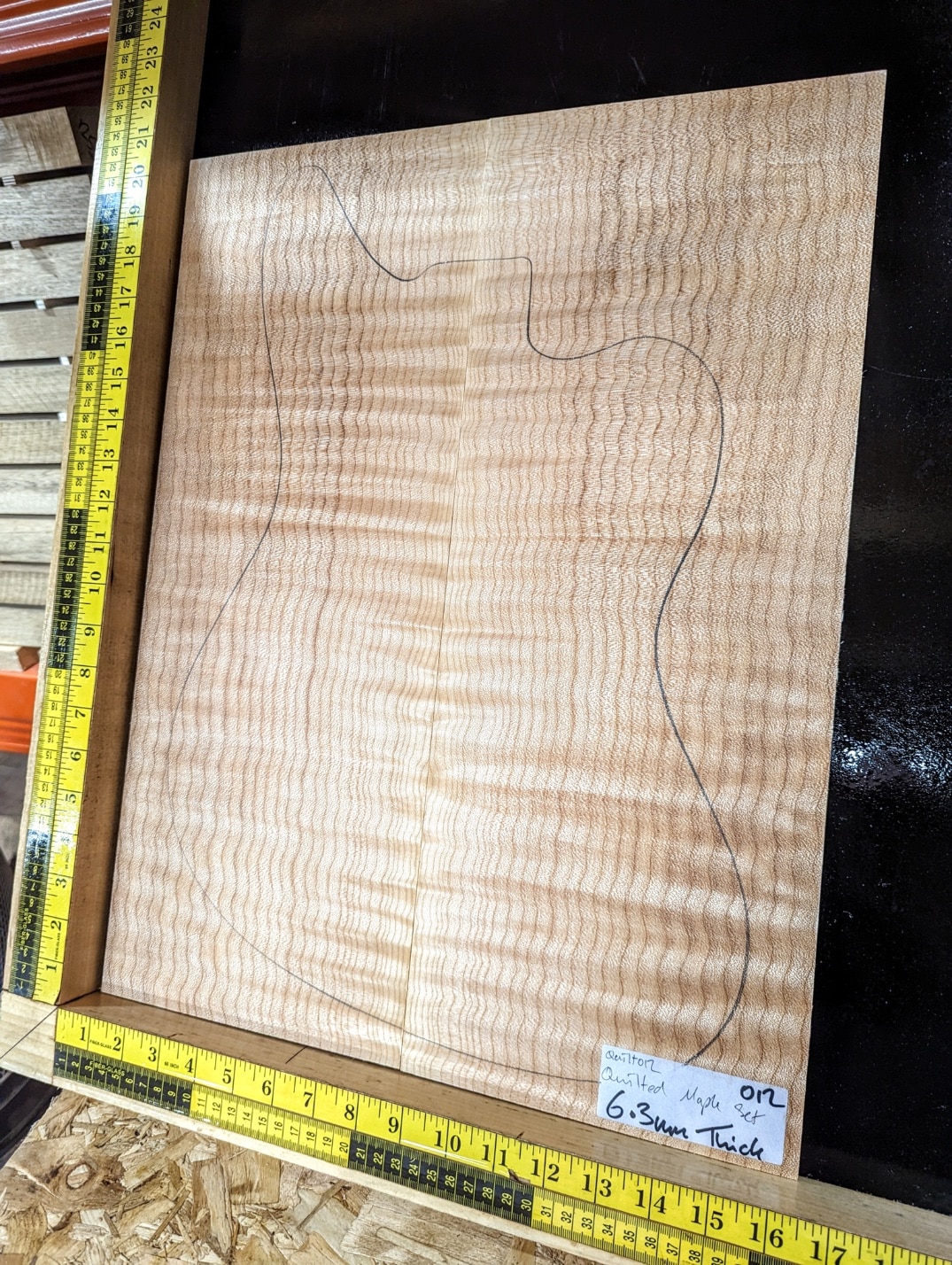 Quilted Maple Bookmatched Set - Quarter Sawn | Luthierwood & Artisan ...