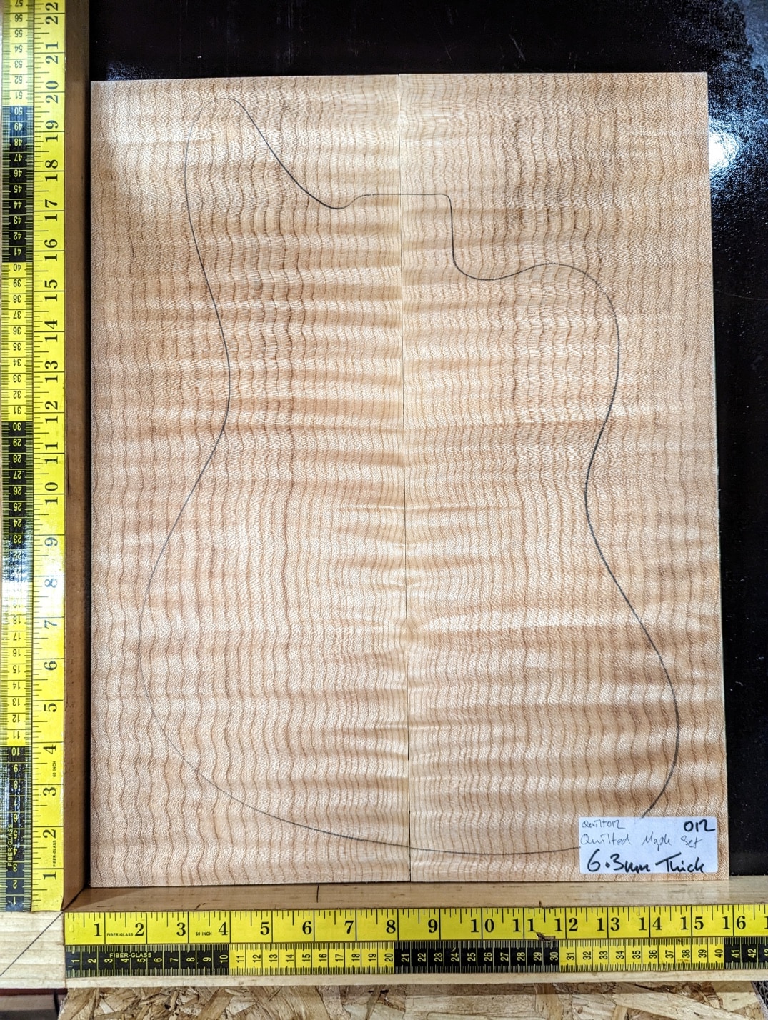 Quilted Maple Bookmatched Set - Quarter Sawn | Luthierwood & Artisan ...