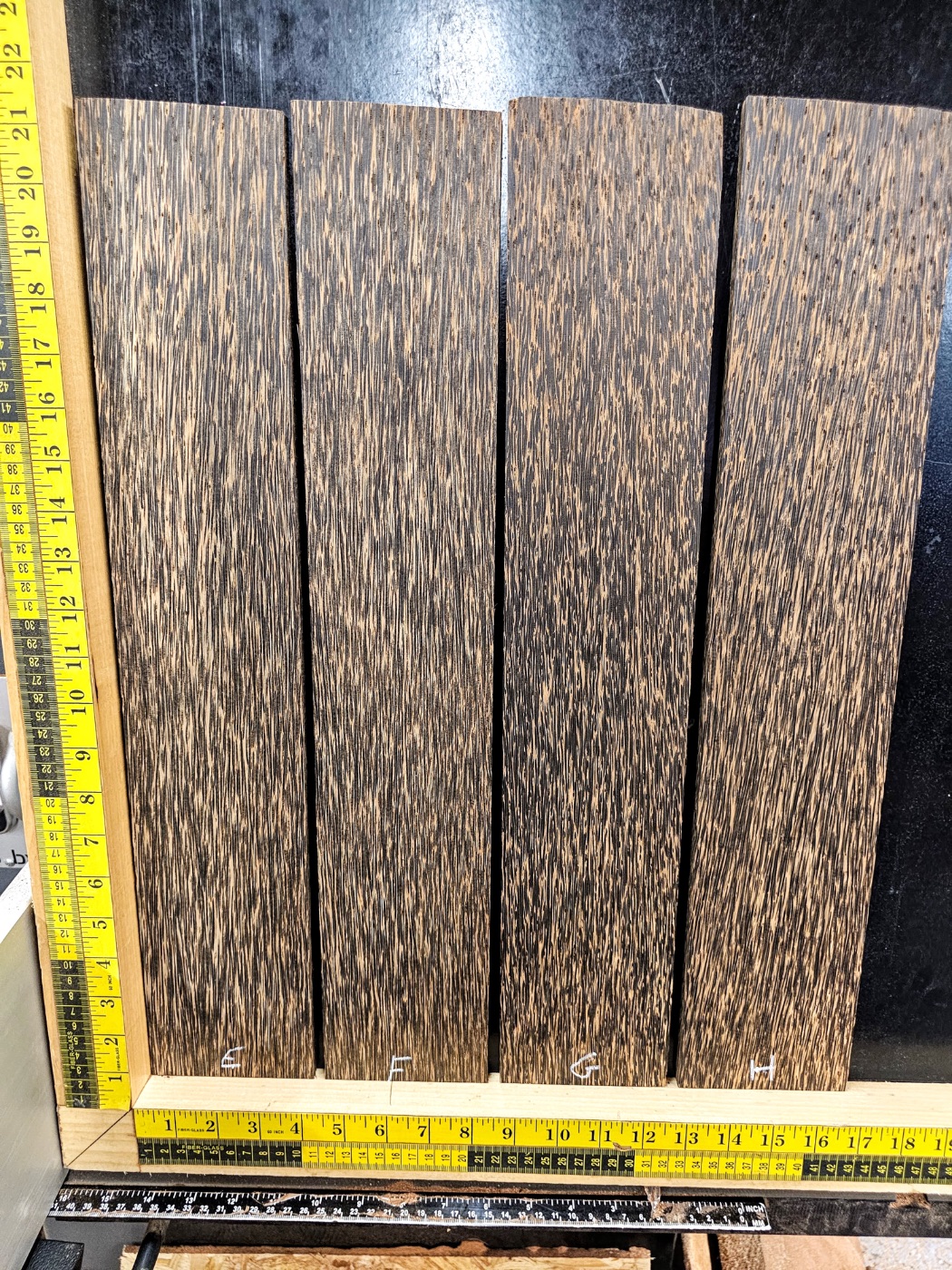 Black Palm Guitar Fingerboard Blank - Board F | Luthierwood & Artisan ...