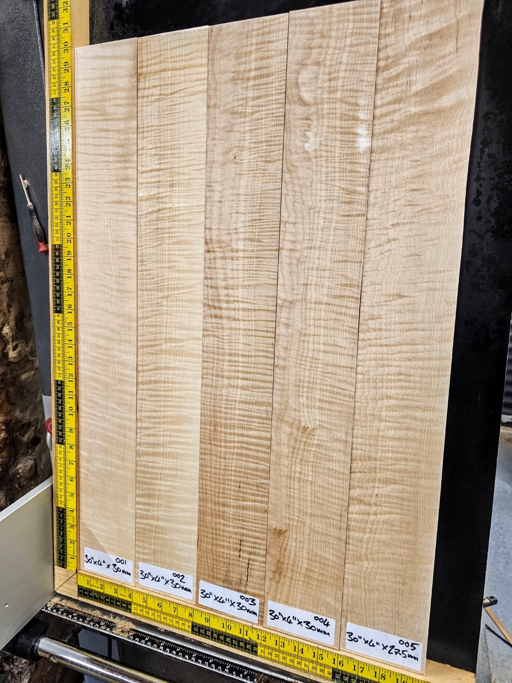 3A Flame Maple Guitar Neck Blank 005 | Luthierwood & Artisan Supplies