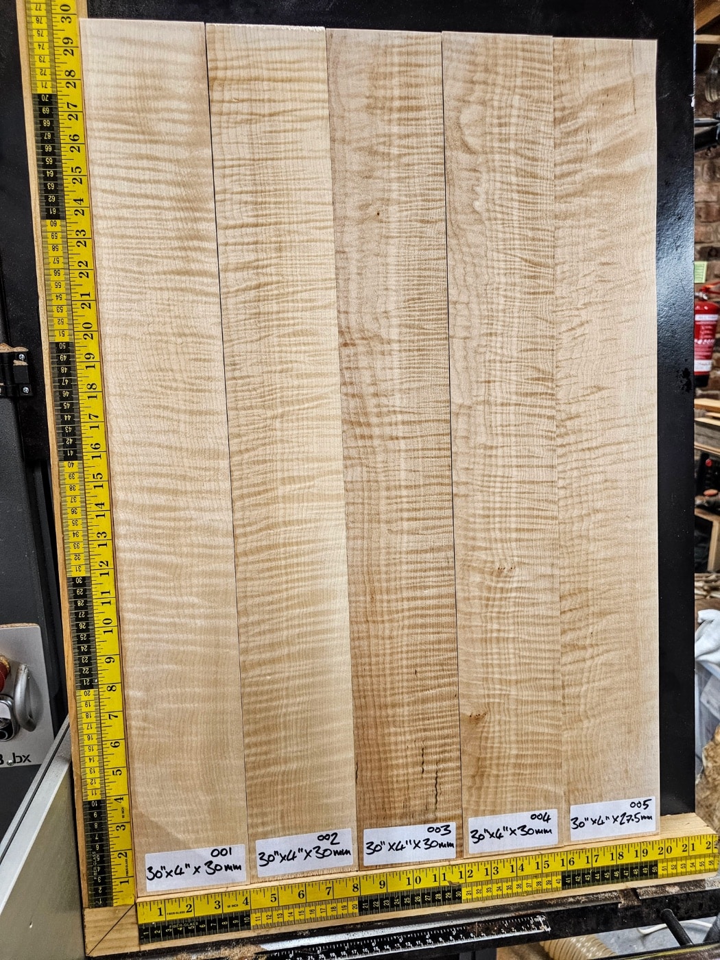 3A Flame Maple Guitar Neck Blank 005 | Luthierwood & Artisan Supplies