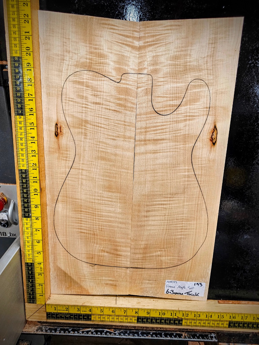 Flame Maple Set No. 193 - Luthierwood & Artisan Supplies