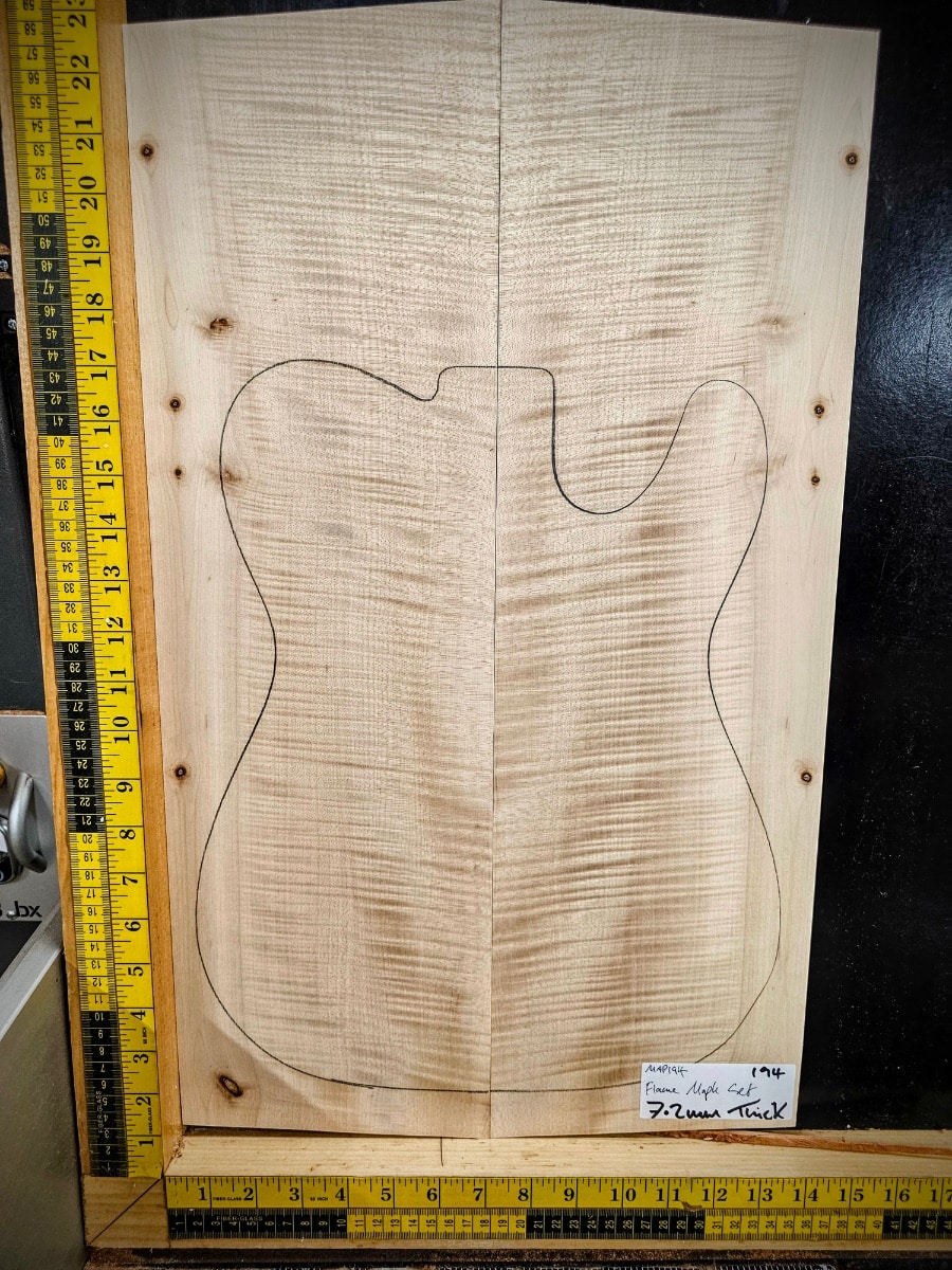Flame Maple Set No. 194 | Luthierwood & Artisan Supplies