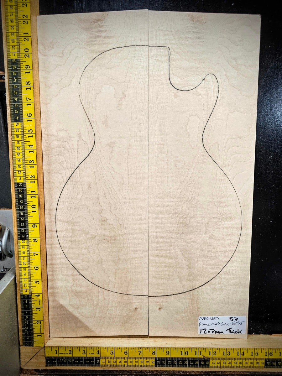 Flame Maple Carve Top Set No. 57 | Luthierwood & Artisan Supplies