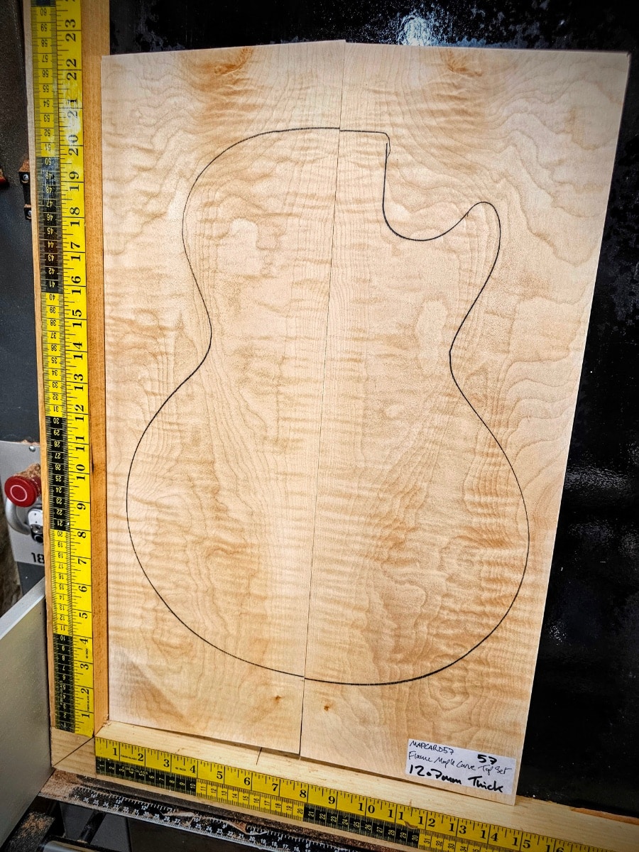 Flame Maple Carve Top Set No. 57 | Luthierwood & Artisan Supplies