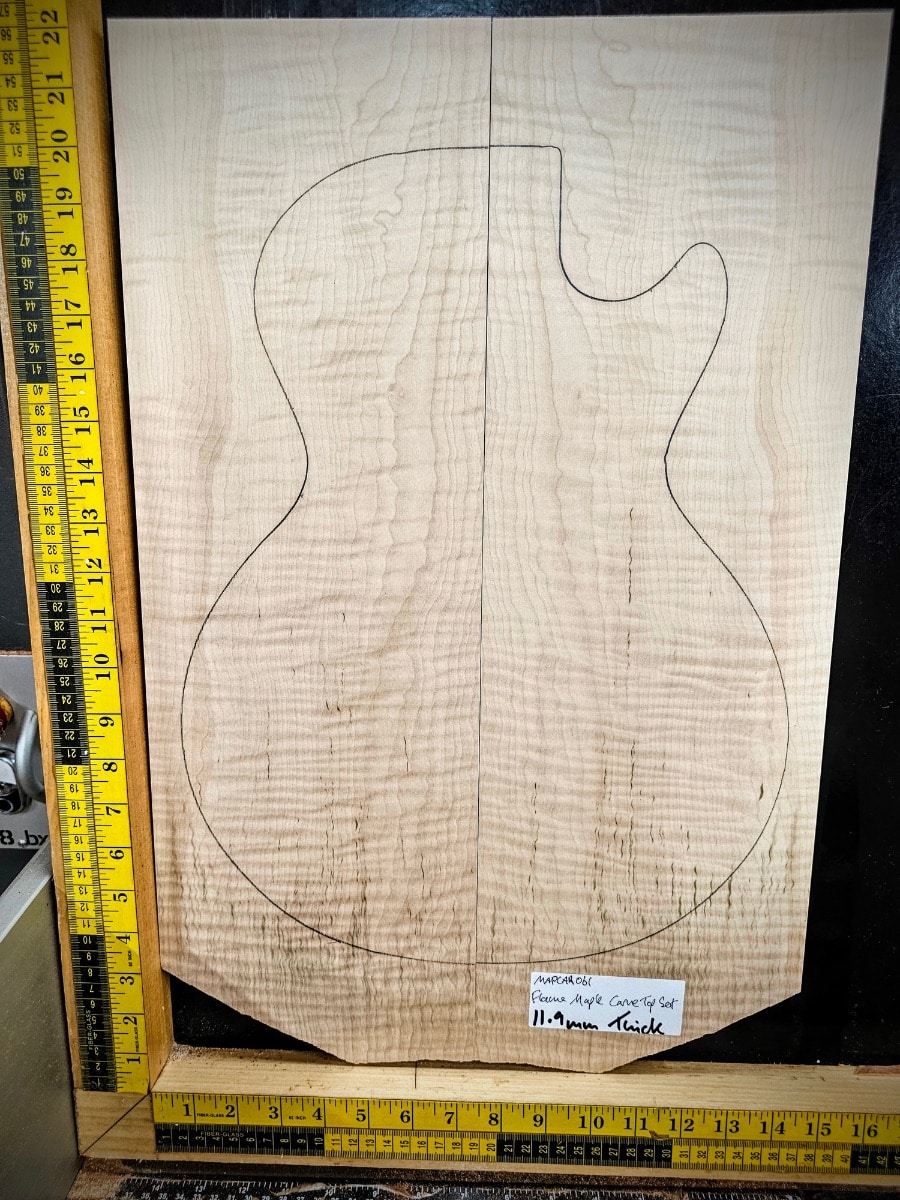 Flame Maple Carve Top Set No. 61 | Luthierwood & Artisan Supplies