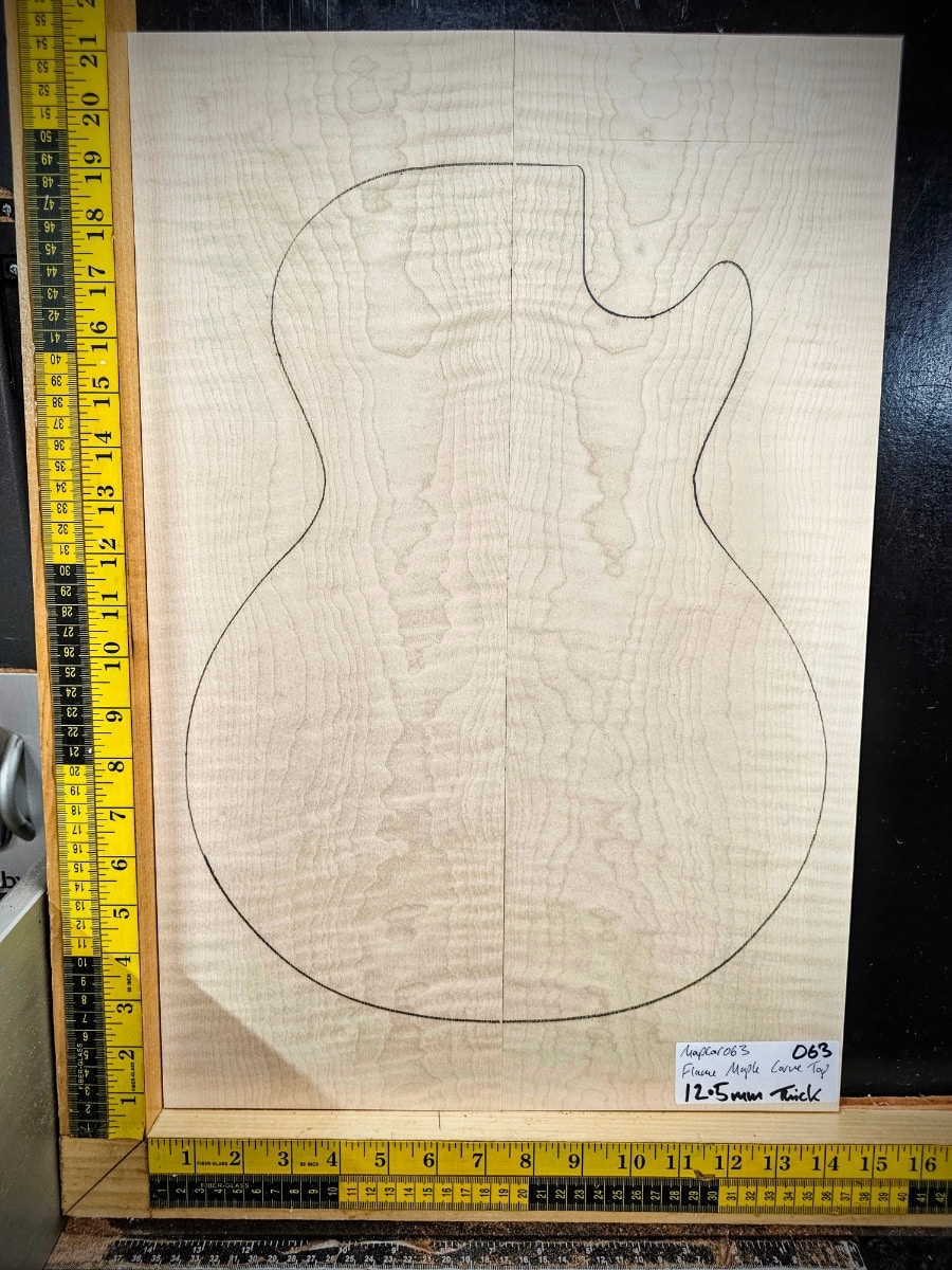 Flame Maple Carve Top Set No. 63 | Luthierwood & Artisan Supplies