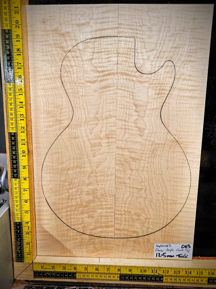 Flame Maple Carve Top Set No. 63 | Luthierwood & Artisan Supplies