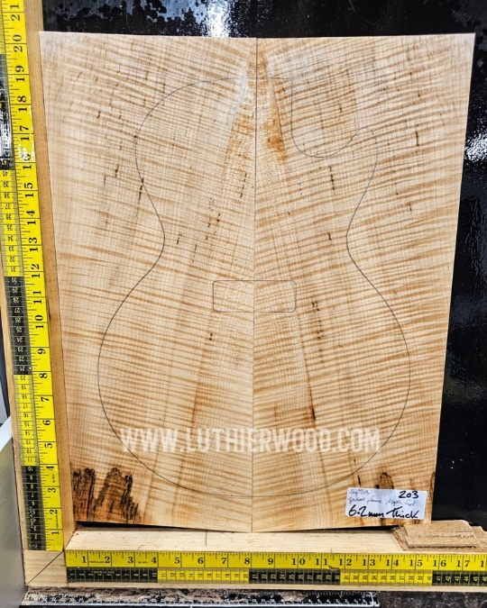 Flame Maple Set 203 | Luthierwood & Artisan Supplies