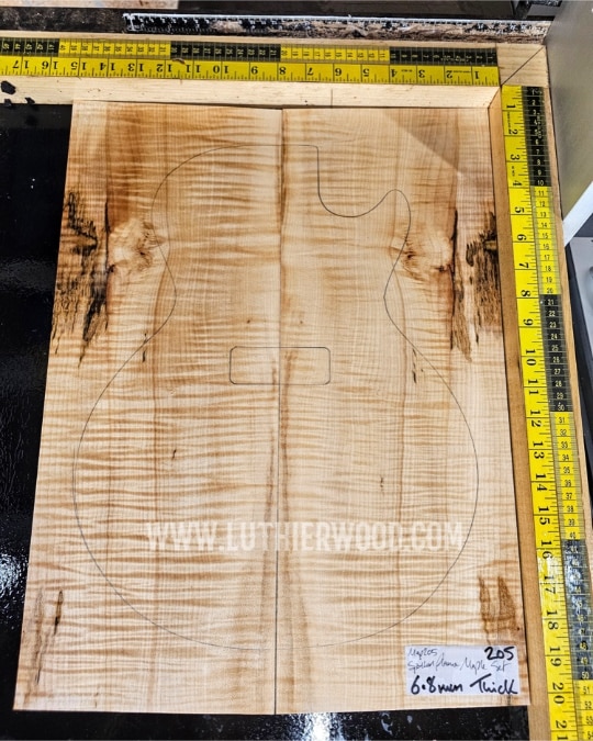 Flame Maple Set 205 | Luthierwood & Artisan Supplies
