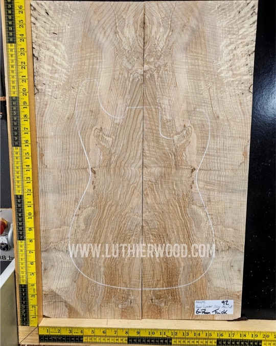 5A Ash Spalted Ripple Set 093 - Huge Explorer Sized Set! | Luthierwood ...