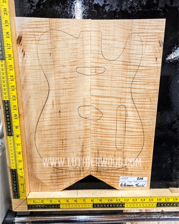 Flame Maple Set 208 | Luthierwood & Artisan Supplies