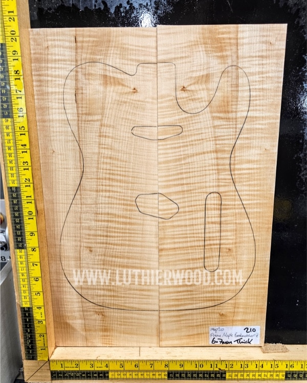 Flame Maple Set 210 | Luthierwood & Artisan Supplies