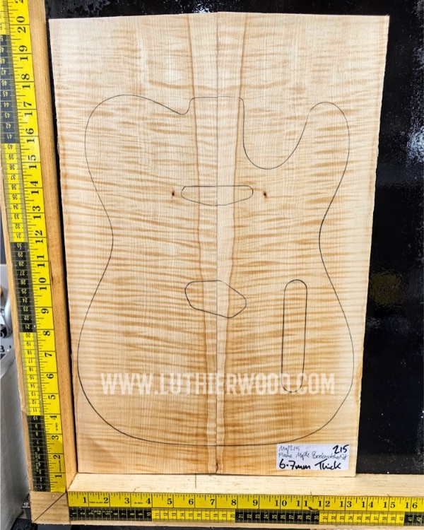 Flame Maple Set 215 | Luthierwood & Artisan Supplies
