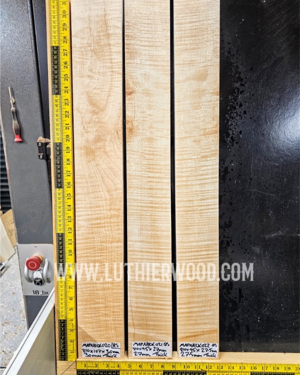 3A Flame Maple Guitar Neck Blank 020 | Luthierwood & Artisan Supplies