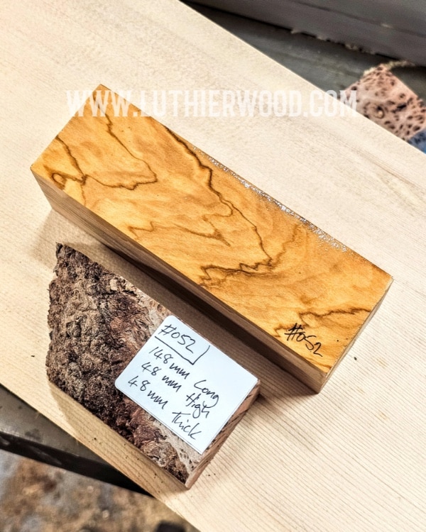 Italian Olivewood Knife Scales Block 052 | Luthierwood & Artisan Supplies