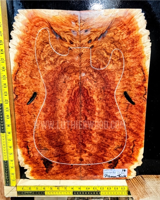 Australian Western Red Box Burr 014 SUPER RARE | Luthierwood & Artisan ...