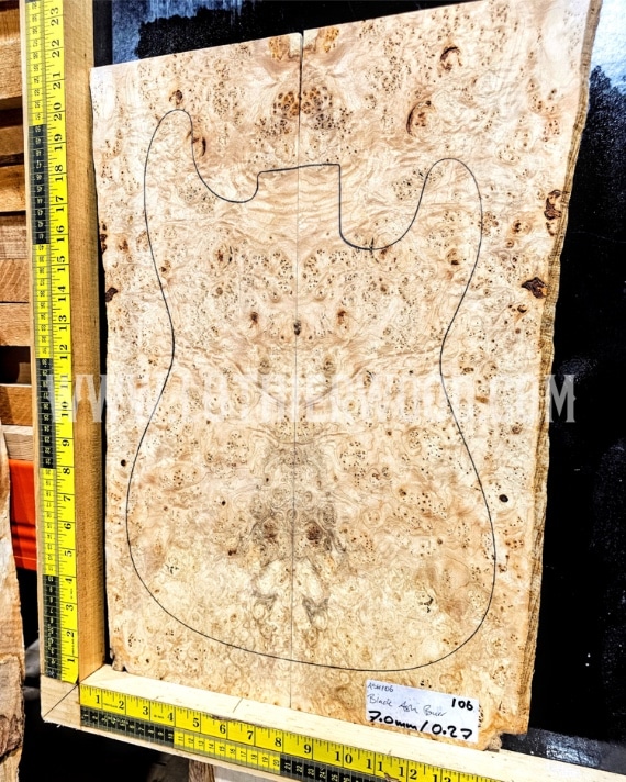 Ash Burl Guitar Top Set MASTER GRADE 106 | Luthierwood & Artisan Supplies