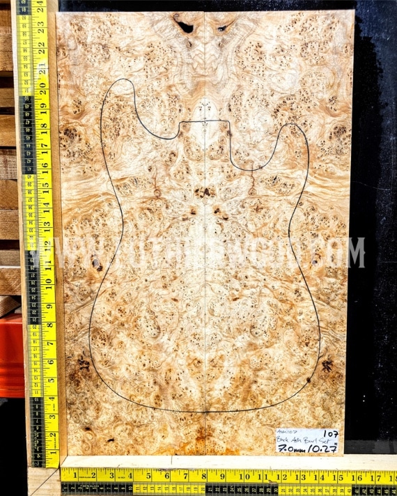 Ash Burl Set MASTER GRADE 107 | Luthierwood & Artisan Supplies