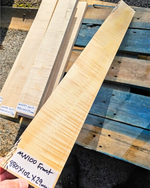 Flame Maple Guitar Neck Blank 100 | Luthierwood & Artisan Supplies