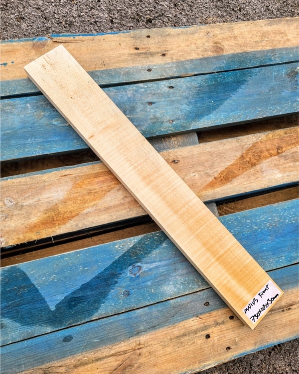 Flame Maple Guitar Neck Blank 103 - Luthierwood & Artisan Supplies