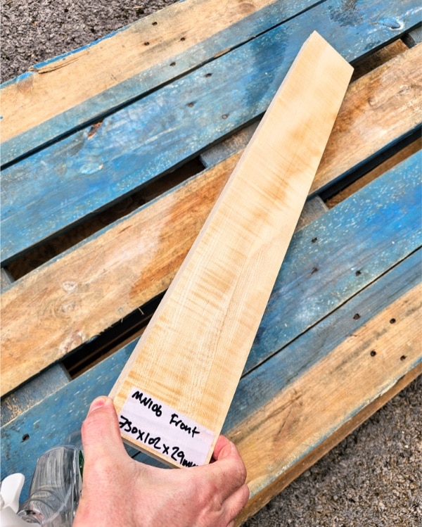 Flame Maple Guitar Neck Blank 106 | Luthierwood & Artisan Supplies