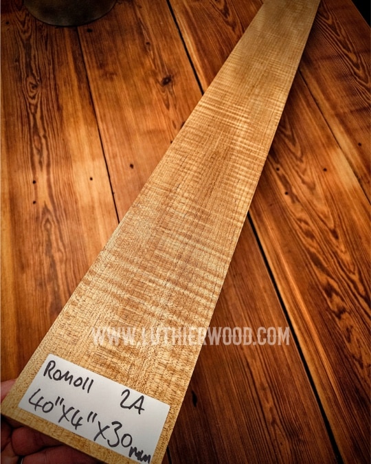 2A Roasted Flame Maple Neck 011 | Luthierwood & Artisan Supplies