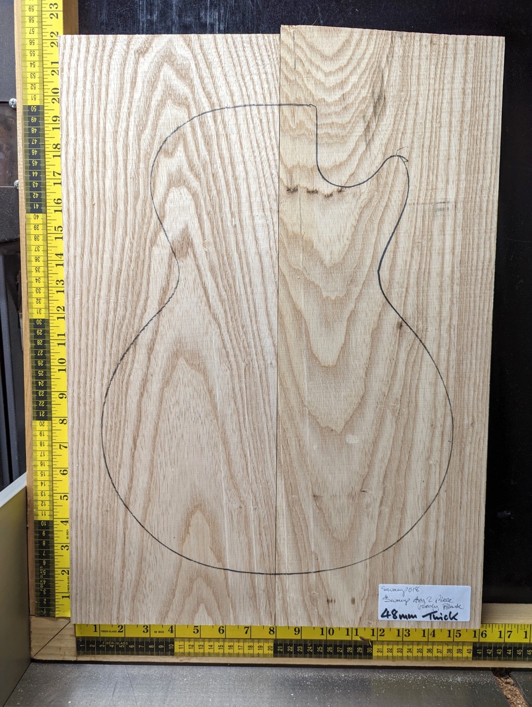 Prime Grade Swamp Ash Body Blank, 2 Piece Set | Luthierwood & Artisan ...
