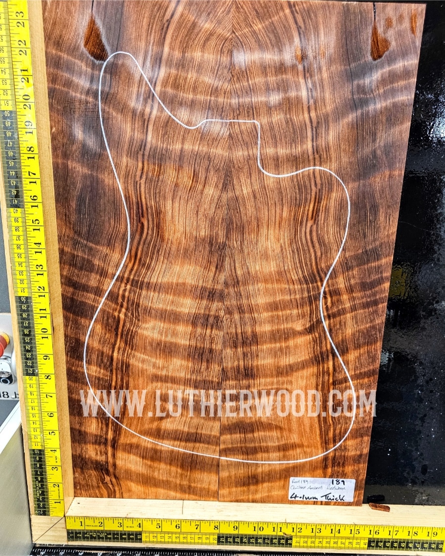 Ancient Quilted Redwood Set 189 - Luthierwood & Artisan Supplies