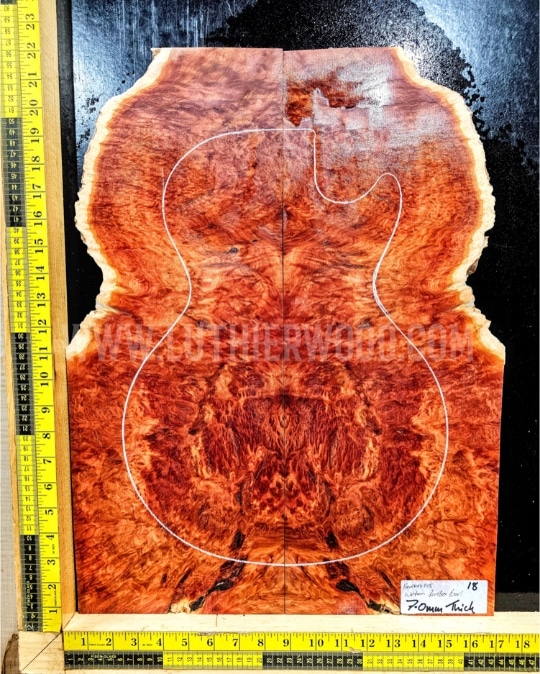 Australian Western Red Box Burr 018 SUPER RARE | Luthierwood & Artisan ...