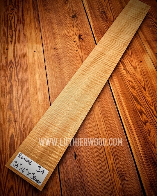 3A Roasted Flame Maple Neck 006 - Luthierwood & Artisan Supplies