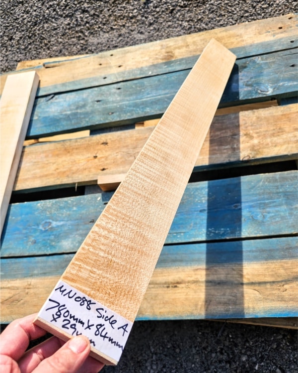 Flame Maple Guitar Neck Blank 88 | Luthierwood & Artisan Supplies