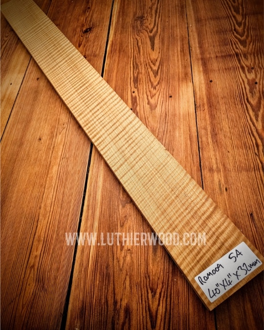 5A Roasted Flame Maple Neck 009 | Luthierwood & Artisan Supplies