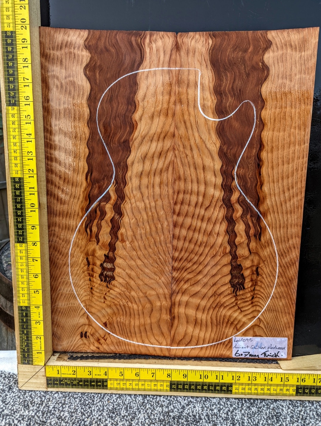 Two-Tone Quilted Ancient Redwood Book-matched Set | Luthierwood ...