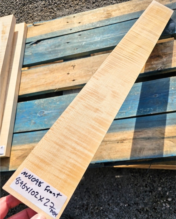 Flame Maple Guitar Neck Blank 98 - Luthierwood & Artisan Supplies