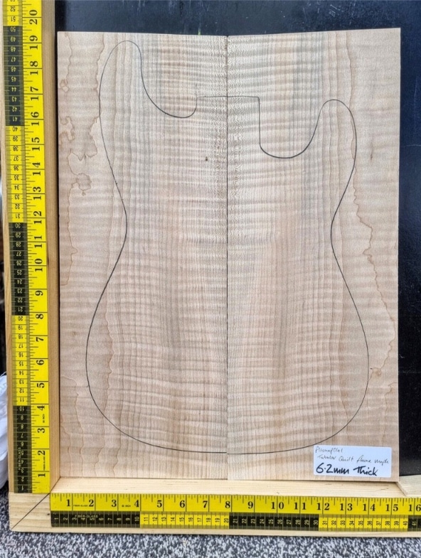 Tubular Flame Maple Book-matched Set | Luthierwood & Artisan Supplies