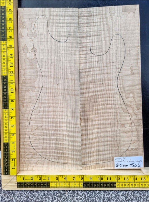 Tubular Flame Maple Book-matched set | Luthierwood & Artisan Supplies