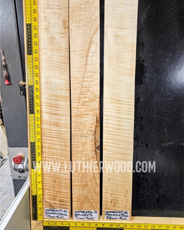 4A Flame Maple Guitar Neck Blank 024 | Luthierwood & Artisan Supplies