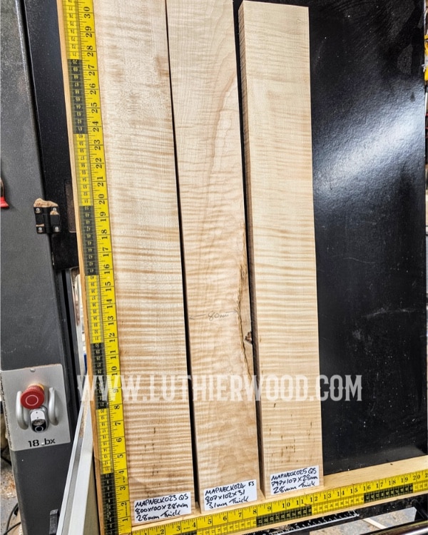 4A Flame Maple Guitar Neck Blank 024 | Luthierwood & Artisan Supplies