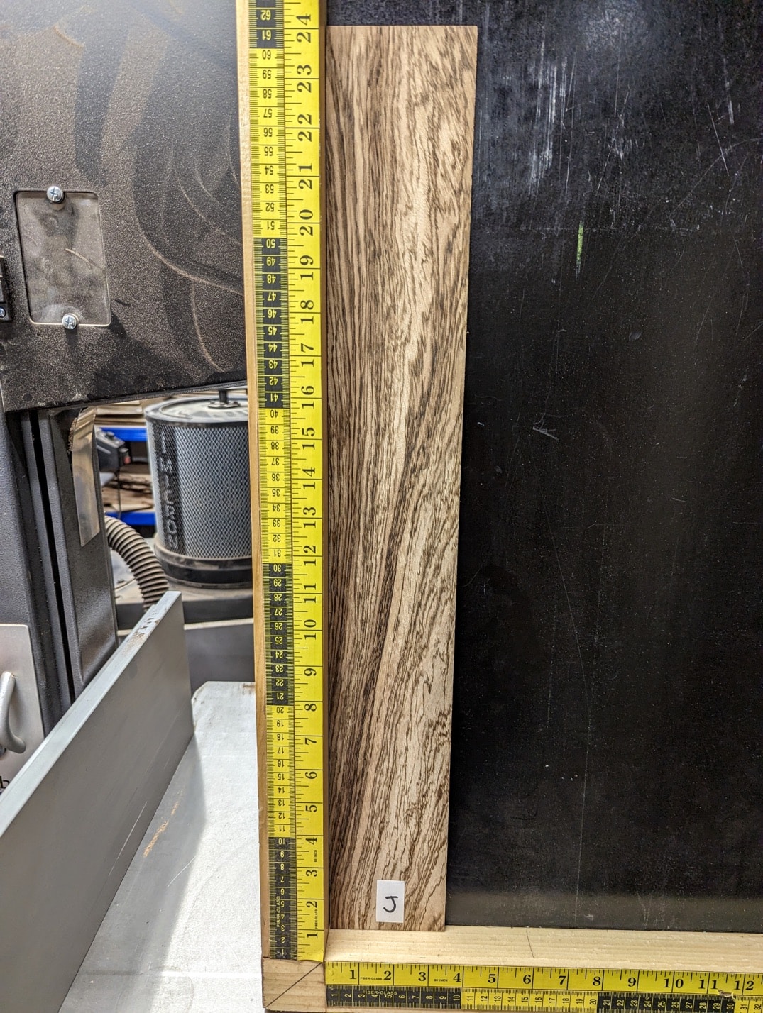 Zebrano Finger Board Blank - J - Luthierwood & Artisan Supplies