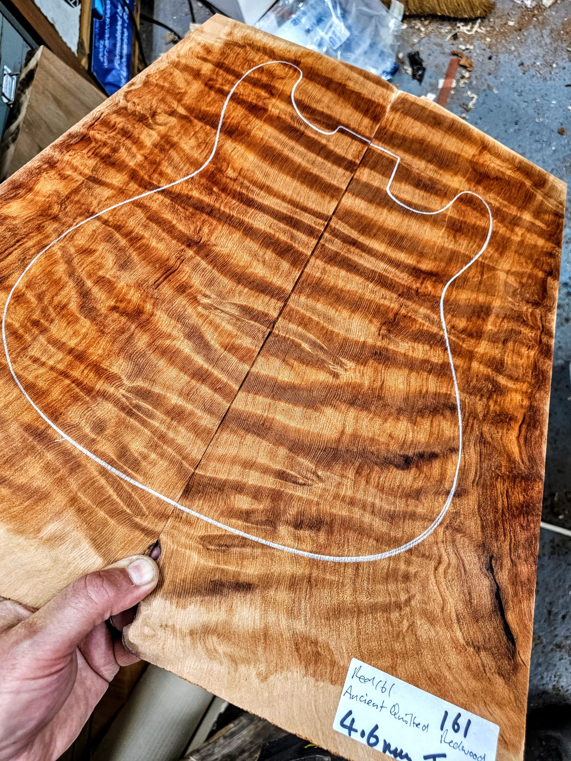 Ancient Quilted Redwood Set 161 | Luthierwood & Artisan Supplies