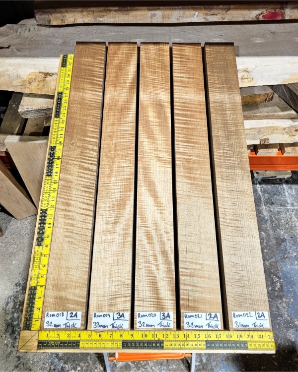 2A Roasted Flame Maple Neck 022 | Luthierwood & Artisan Supplies