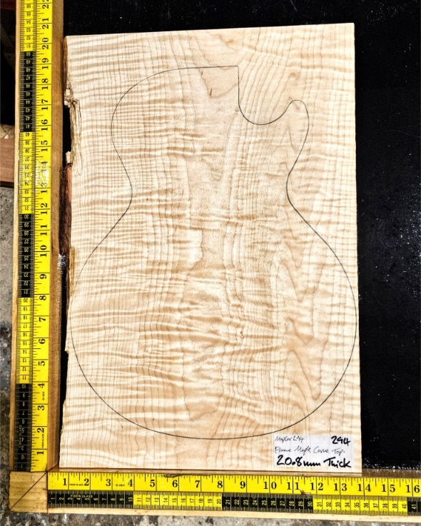 Flame Maple CARVE TOP One Piece 294 | Luthierwood & Artisan Supplies